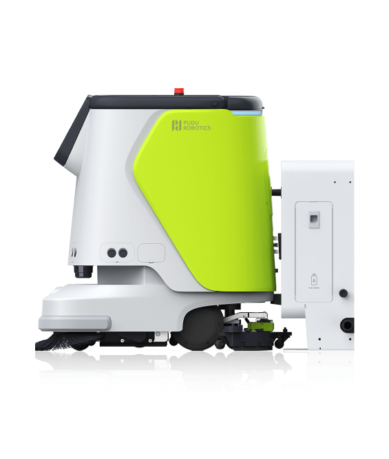 PUDU CC1 cleaning robot and docking station SET | robotindustries.com